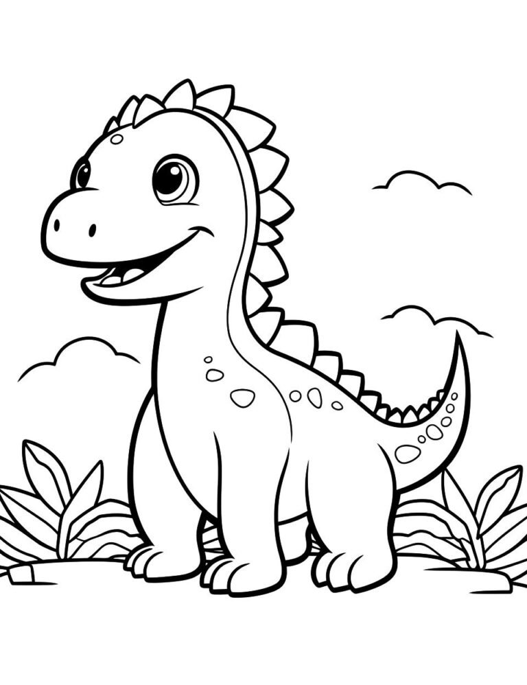 20 Coloriages de dinosaures à imprimer - caboucadin