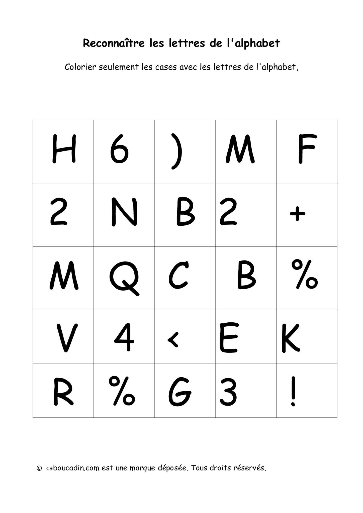 Reconnaître Lettres Alphabet Maternelle – ELXIXP