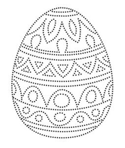 20 dessins d'oeufs de Pâques avec des pointillés - caboucadin