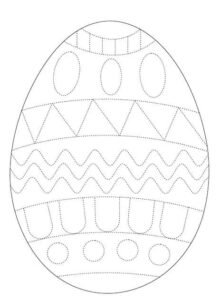 20 dessins d'oeufs de Pâques avec des pointillés - caboucadin