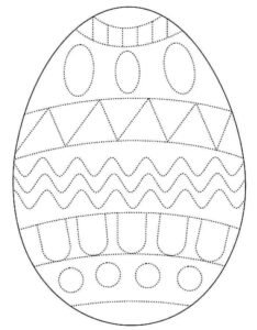 20 dessins d'oeufs de Pâques avec des pointillés - caboucadin