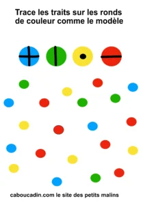 25 fiches maternelles : Suite logique de couleurs - caboucadin