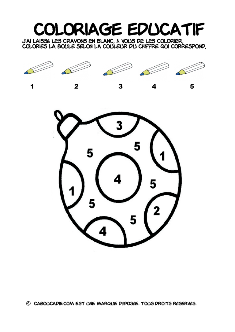 30 fiches maternelles Noël : Coloriages éducatif - caboucadin