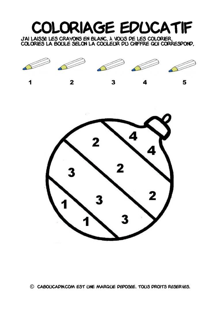 30 fiches maternelles Noël : Coloriages éducatif - caboucadin