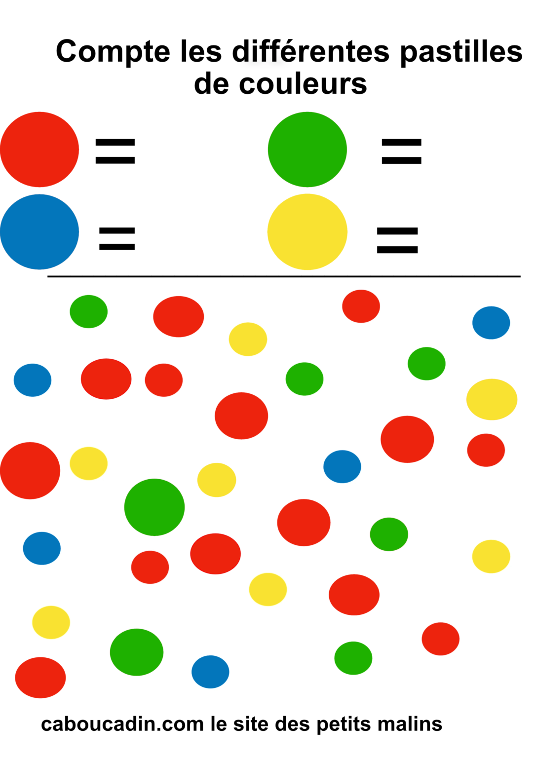 25 fiches maternelles : Suite logique de couleurs - caboucadin