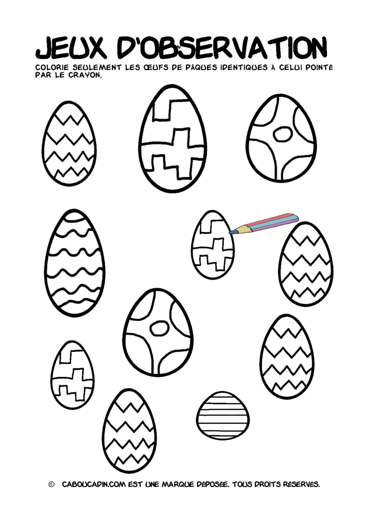 20 fiches maternelles pour Pâques avec du graphisme - caboucadin