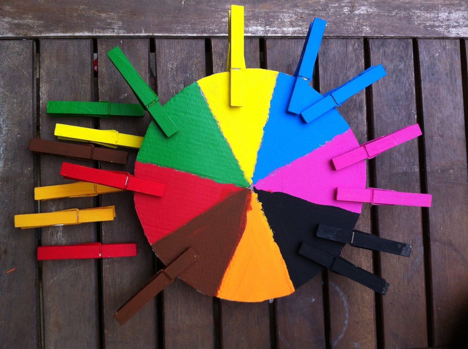 Activité Montessori : apprendre les couleurs avec des pinces à linge ...