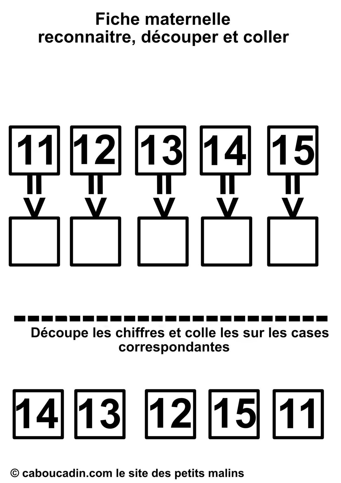 20 fiches maternelles maths avec du découpage et collage - caboucadin