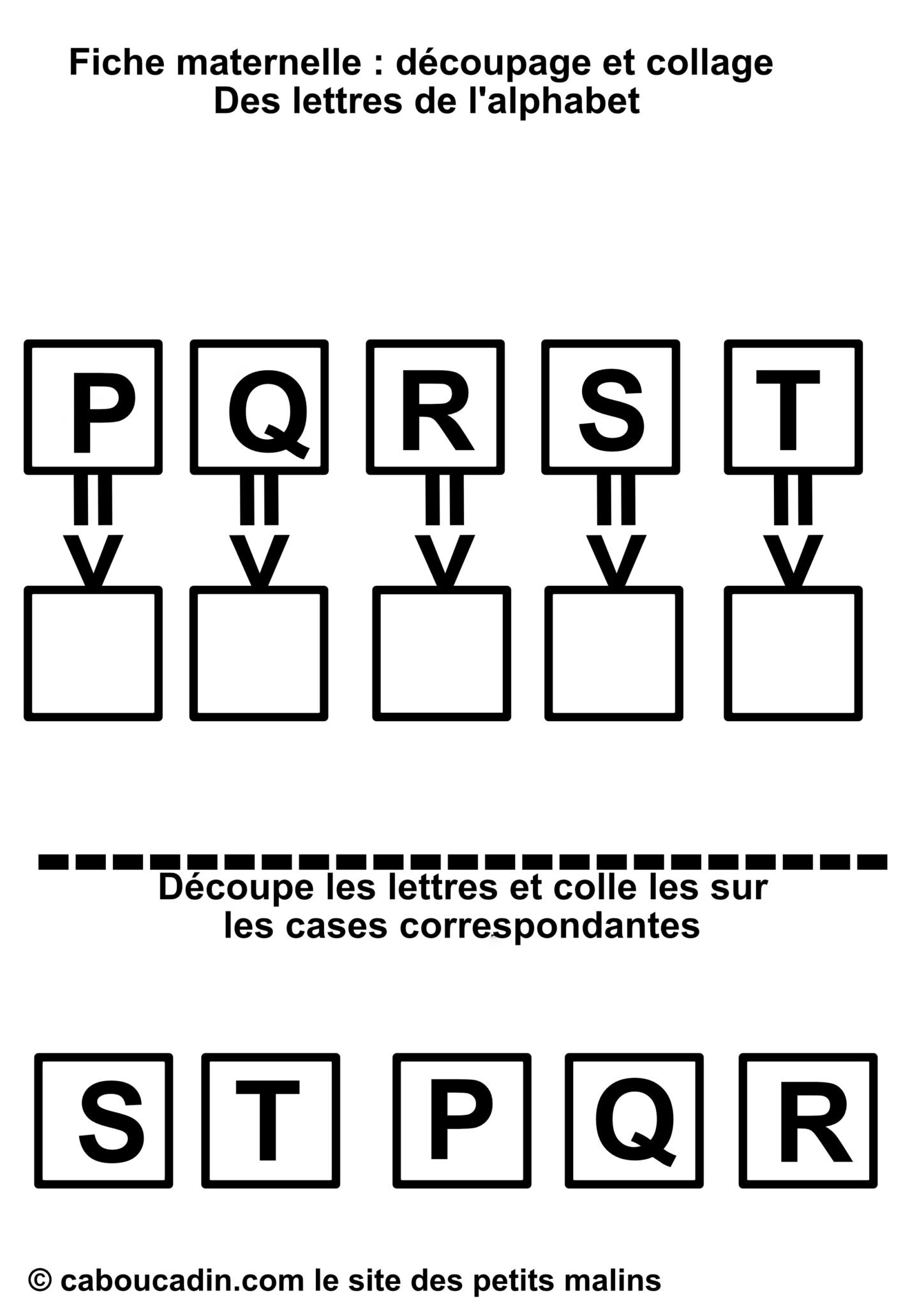 30 fiches maternelles: reconnaitre, découper et coller les lettres ...
