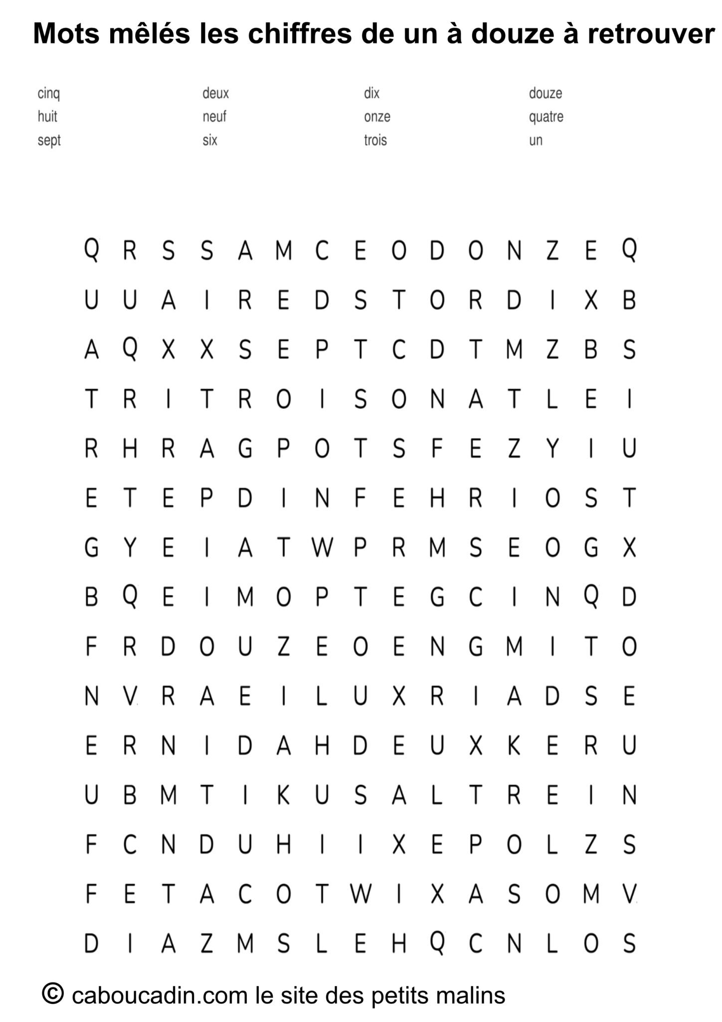 10 Jeux de mots mêlés : Les mois de l'année - caboucadin