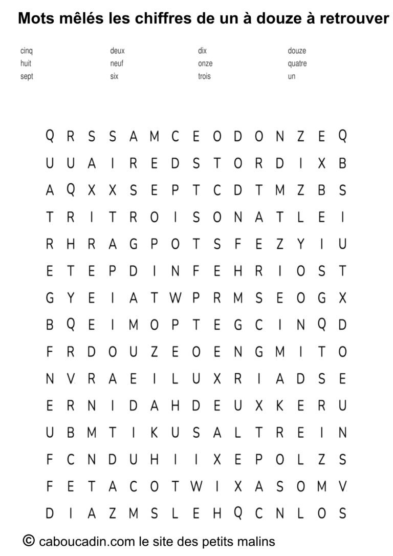 10 grilles de mots mêlés pour démarrer la Nouvelle Année avec fun ! - caboucadin