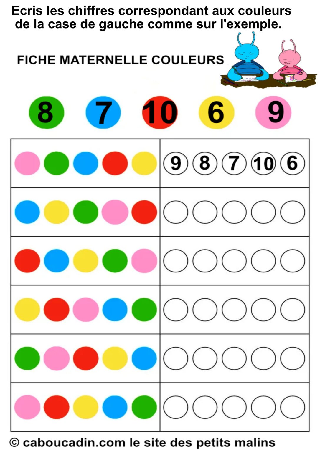 15 fiches maternelles pour reconnaitre les chiffres avec des suites de ...