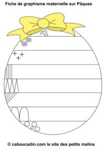 Fiche de Graphisme Maternelle : Des œufs de Pâques à décorer ! - caboucadin