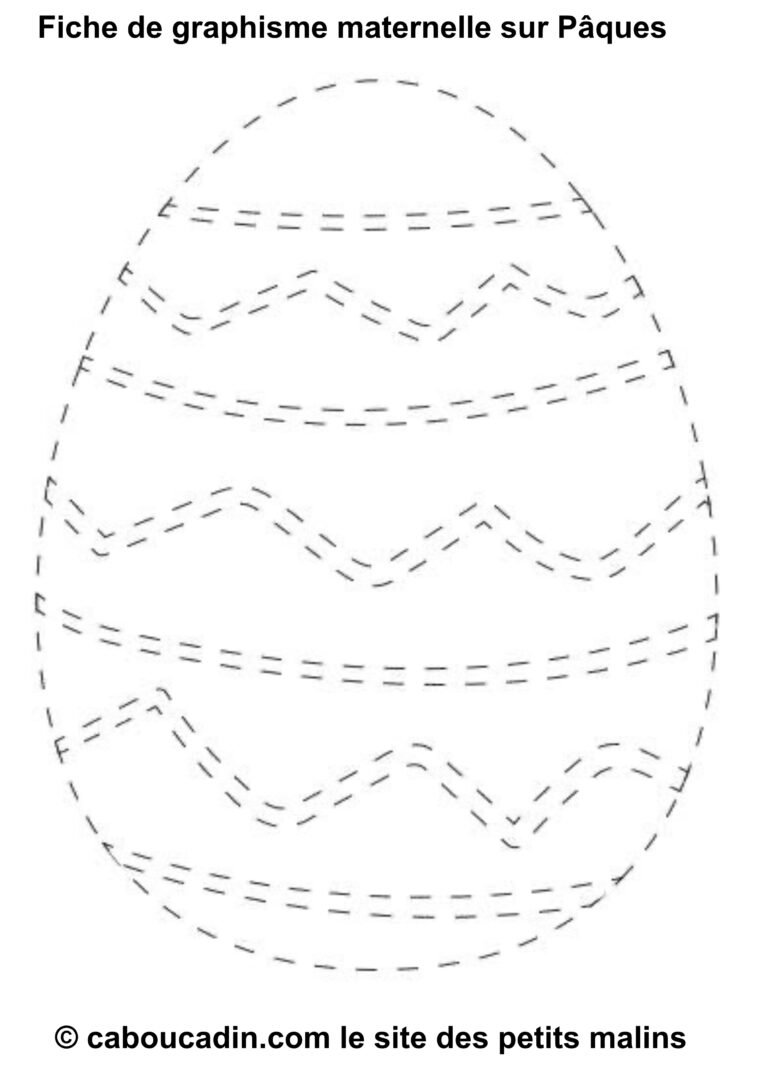 Fiche de Graphisme Maternelle : Des œufs de Pâques à décorer ! - caboucadin