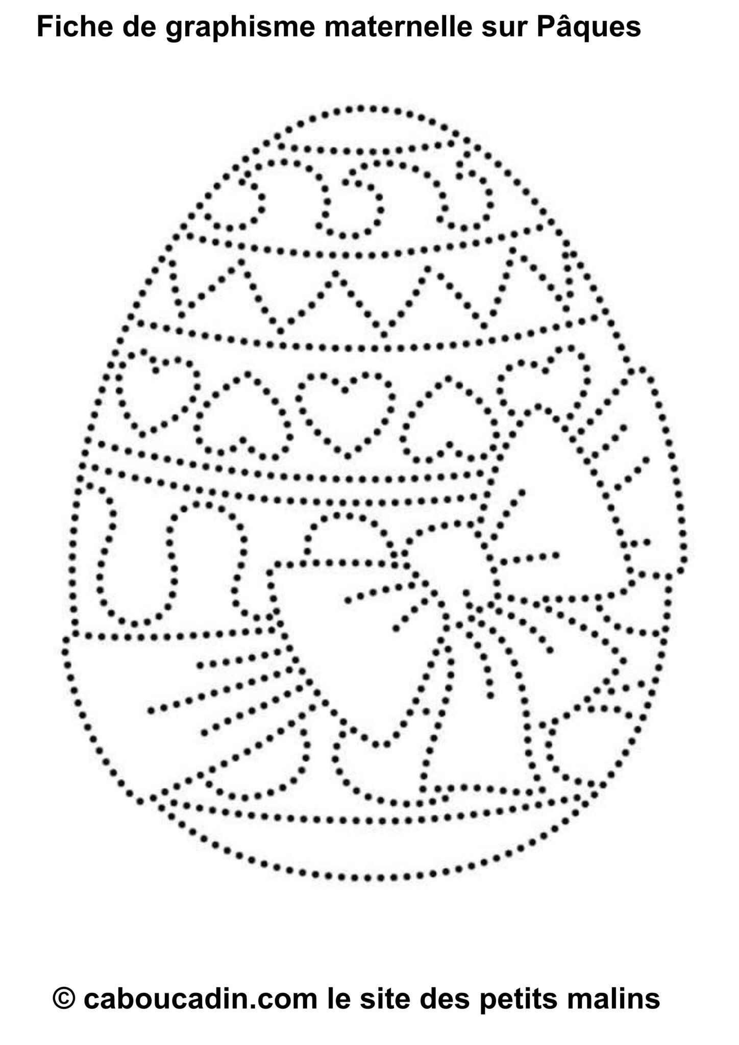 Fiche de Graphisme Maternelle : Des œufs de Pâques à décorer ! - caboucadin
