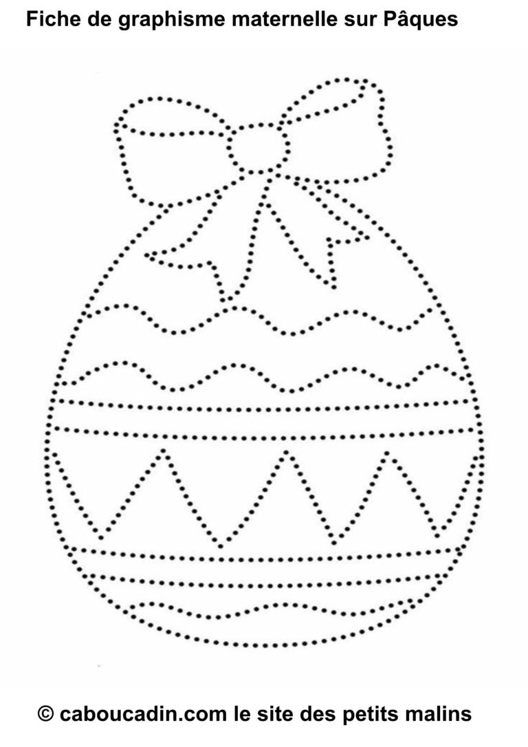 Fiche de Graphisme Maternelle : Des œufs de Pâques à décorer ! - caboucadin