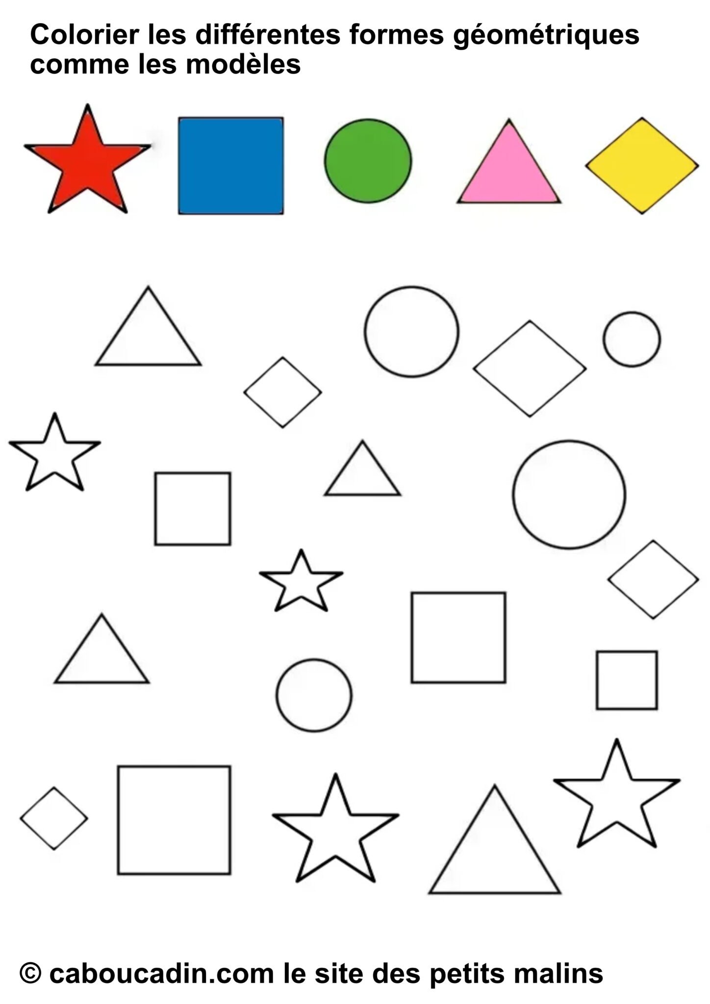 15 fiches maternelles pour apprendre à reconnaitre les formes ...