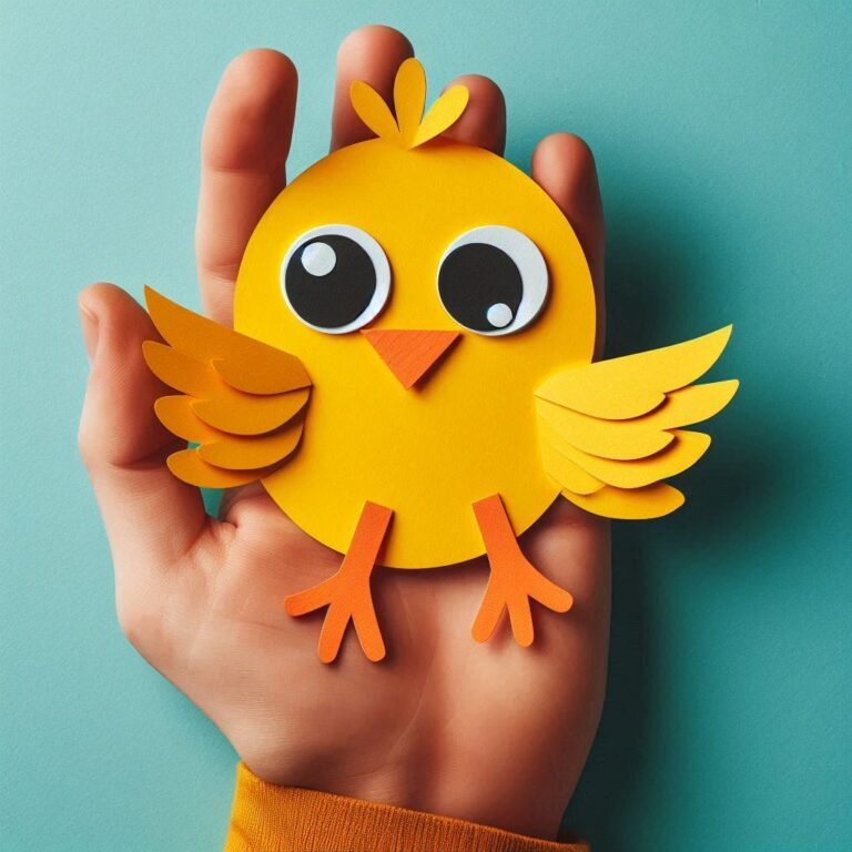 Un poussin de Pâques trop mignon à fabriquer avec une feuille de papier ...