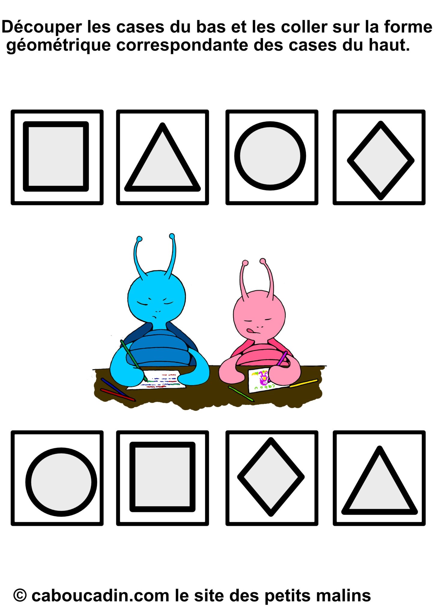 50 fiches pour reconnaitre les différentes formes géométriques - caboucadin