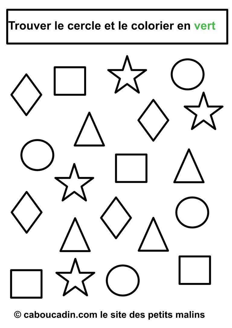 25 fiches maternelles : reconnaître les différentes formes géométriques ...