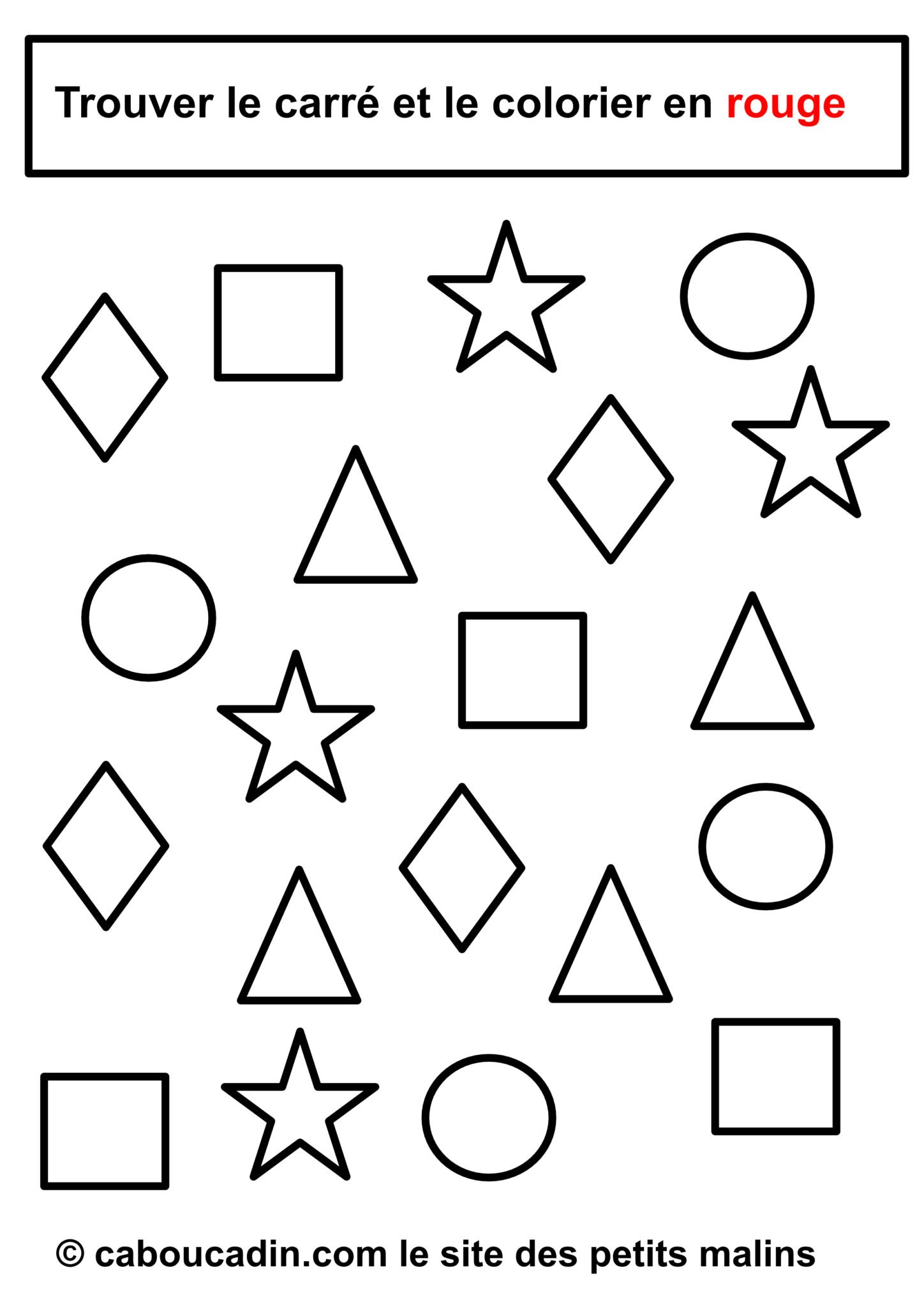 25 fiches maternelles : reconnaître les différentes formes géométriques ...