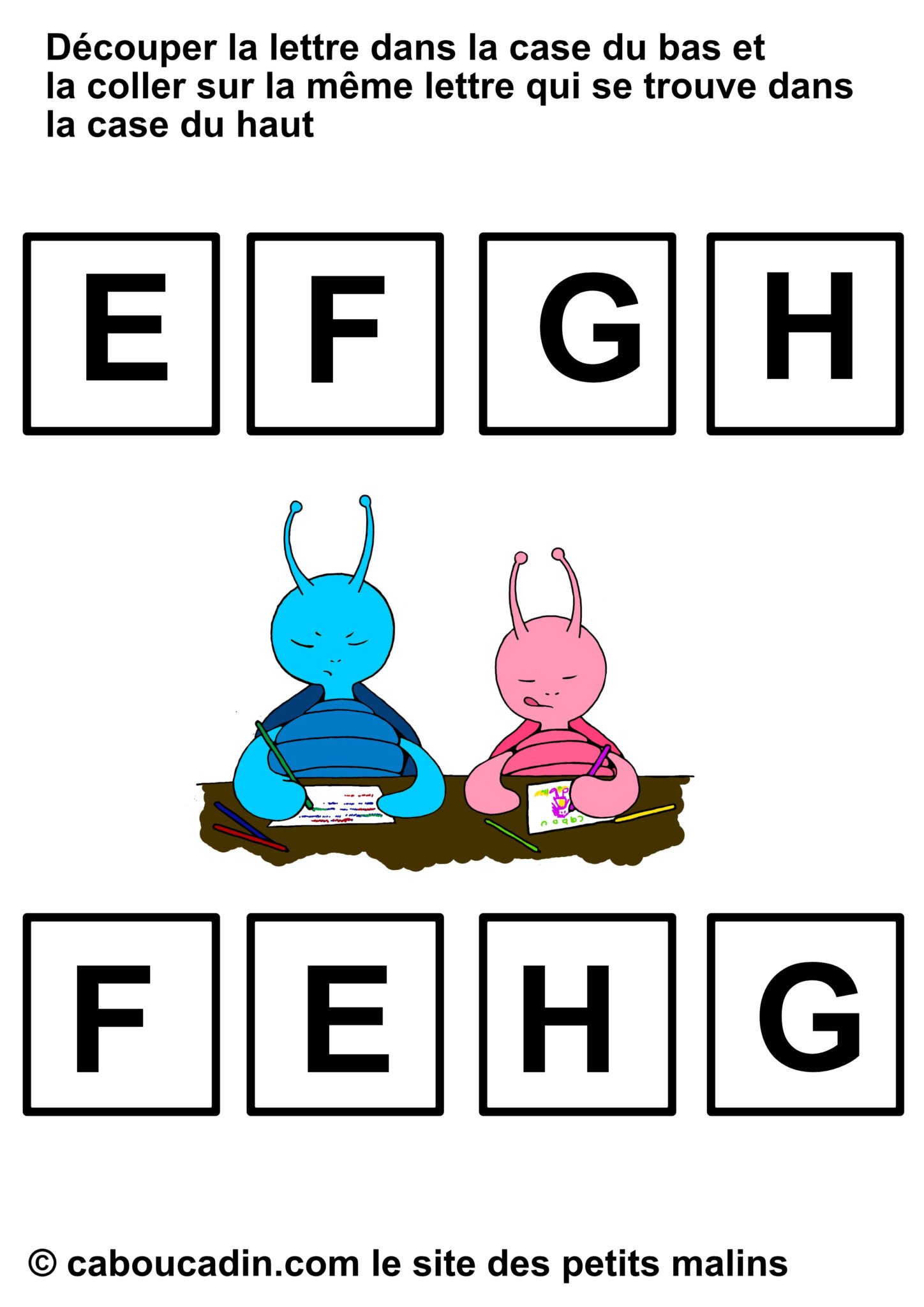 15 fiches maternelles : Apprendre l'alphabet avec du découpage et ...